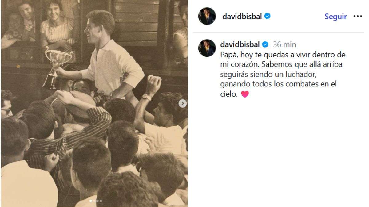 David Bisbal llora la muerte de su padre: así era José Bisbal, leyenda ...