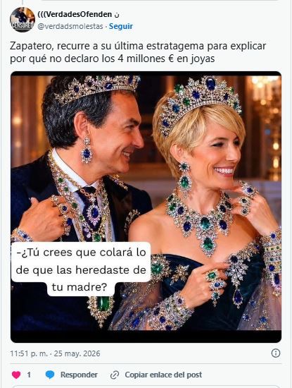 Los divertidos memes sobre las joyas de Zapatero: “Ni Cleopatra ni ...