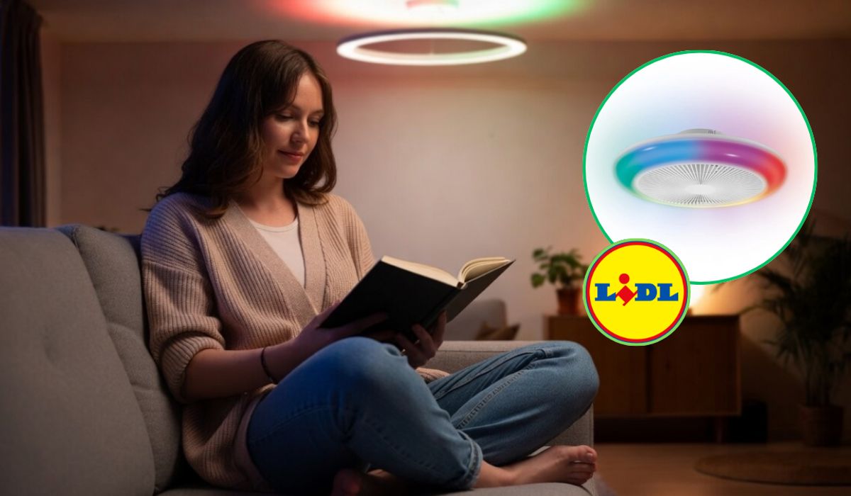 Llega a Lidl la lámpara de techo con ventilador y luz LED: seis colores ...